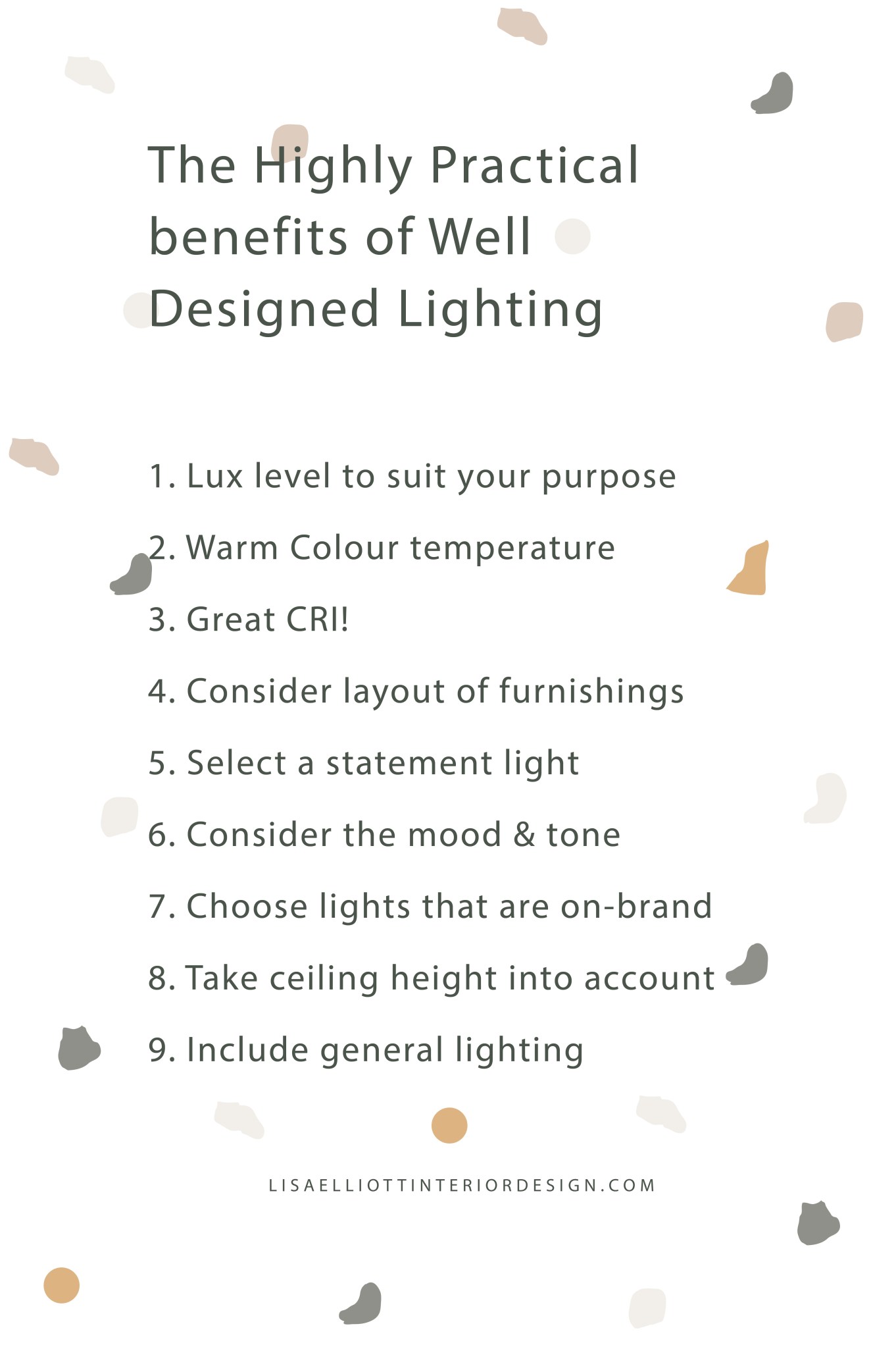 The highly practical benefits of a well designed lighting & a good ...
